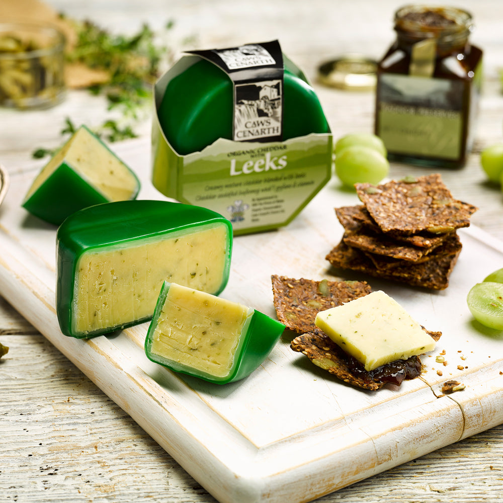 Welsh Cheddar Organic Cheese - with Leeks